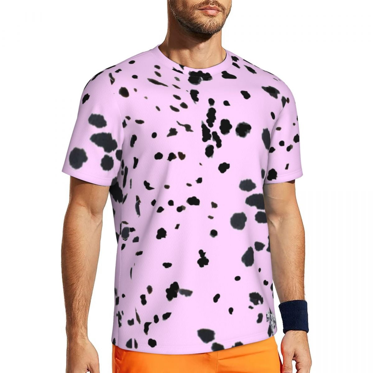 T Shirt For Men Dalmatian Spots Print Running Animal Dots Hippie Men ...
