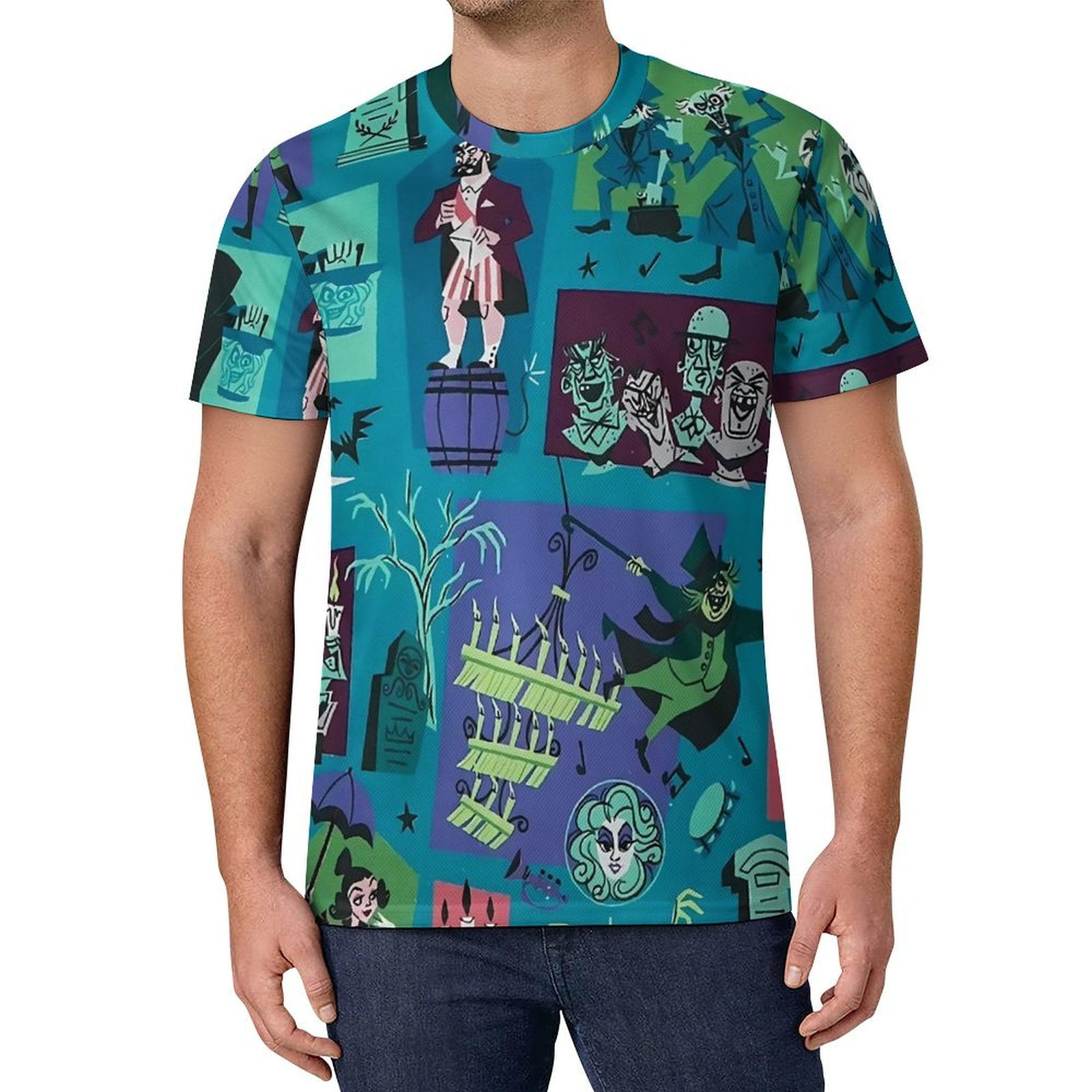T Shirt For Men Haunted Mansion T-Shirt Haunted House Cool T-Shirts ...
