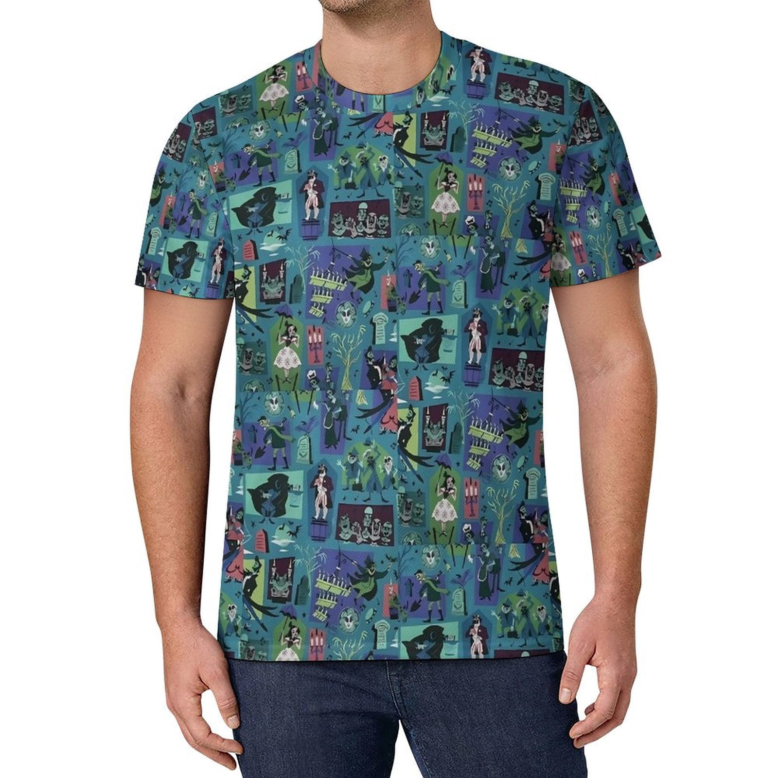 T Shirt For Men Haunted Mansion T-Shirt Haunted House Cool T-Shirts ...