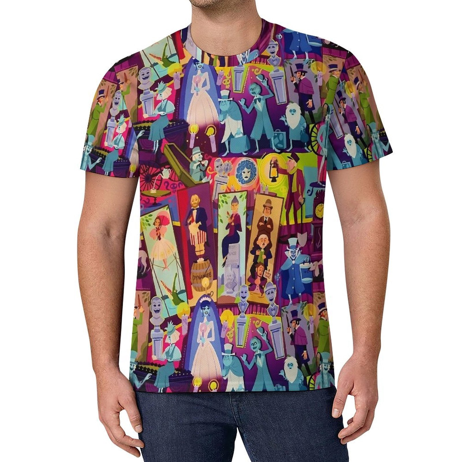 T Shirt For Men Haunted Mansion T-Shirt Haunted House Cool T-Shirts ...