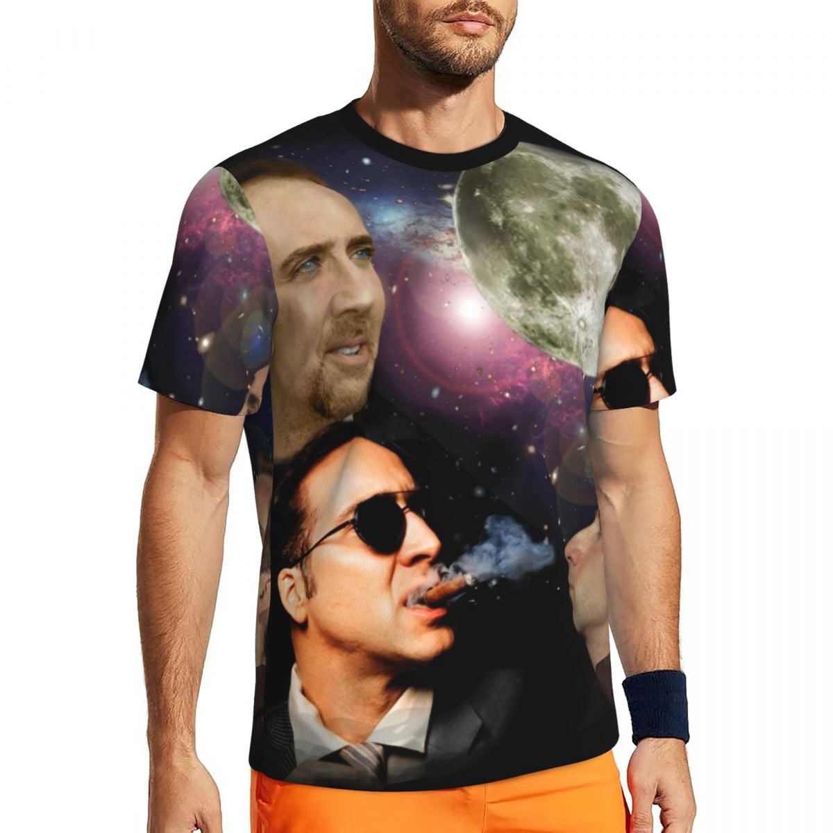 T Shirt For Men Nicolas Cage Third Eye Sportswear T-Shirt Tie Dye ...