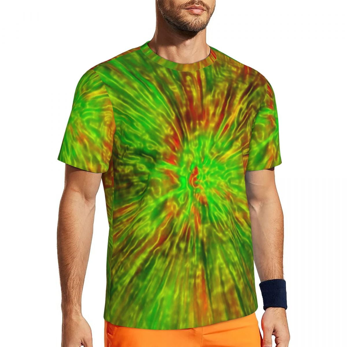 T Shirt For Men Pastel Tie Dye Pastel Rainbow Novelty Gym Short Sleeve ...