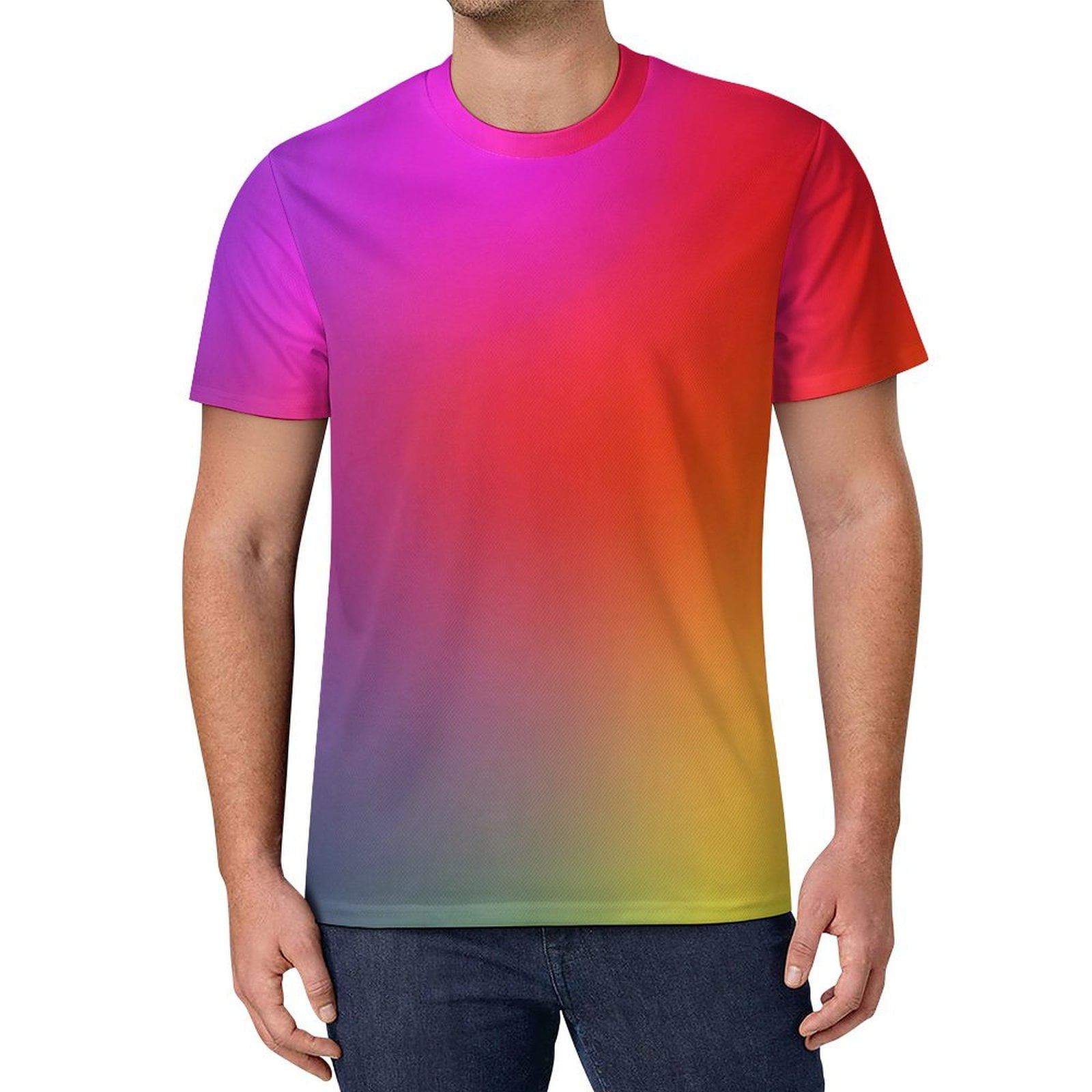 T Shirt For Men Rainbow Gradient T-Shirt Male Pride Month Awesome ...