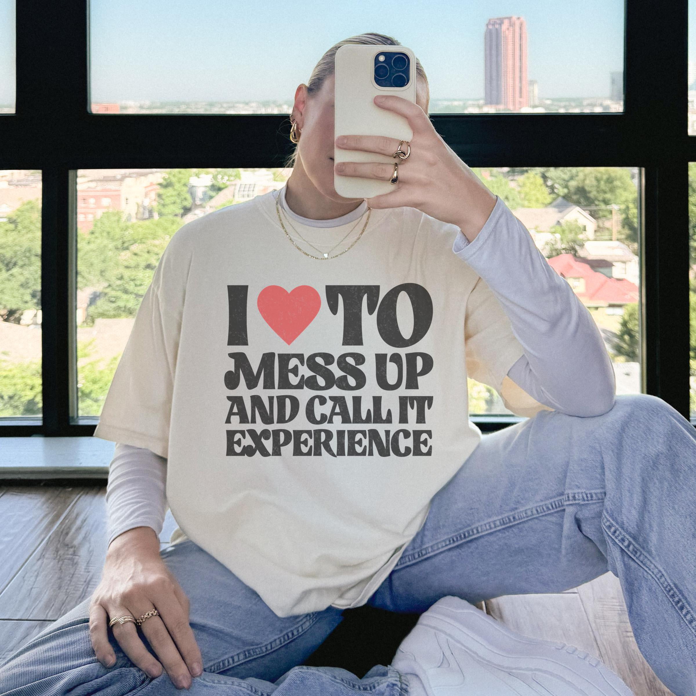 T-Shirt I Love to Mess Up – Funny Retro Graphic Tee, Unique Birthday ...