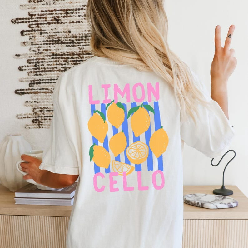 T-Shirt Lemon Limoncello – Lemon Shirt – Summer Graphic Tee – Italy ...