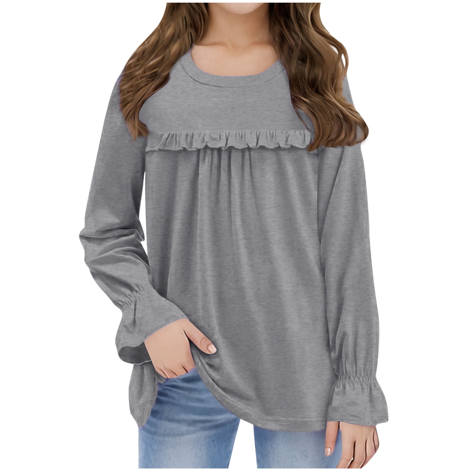 T Shirt Long Sleeve Kid Women Kids Plain White T Shirt Toddler Boy ...
