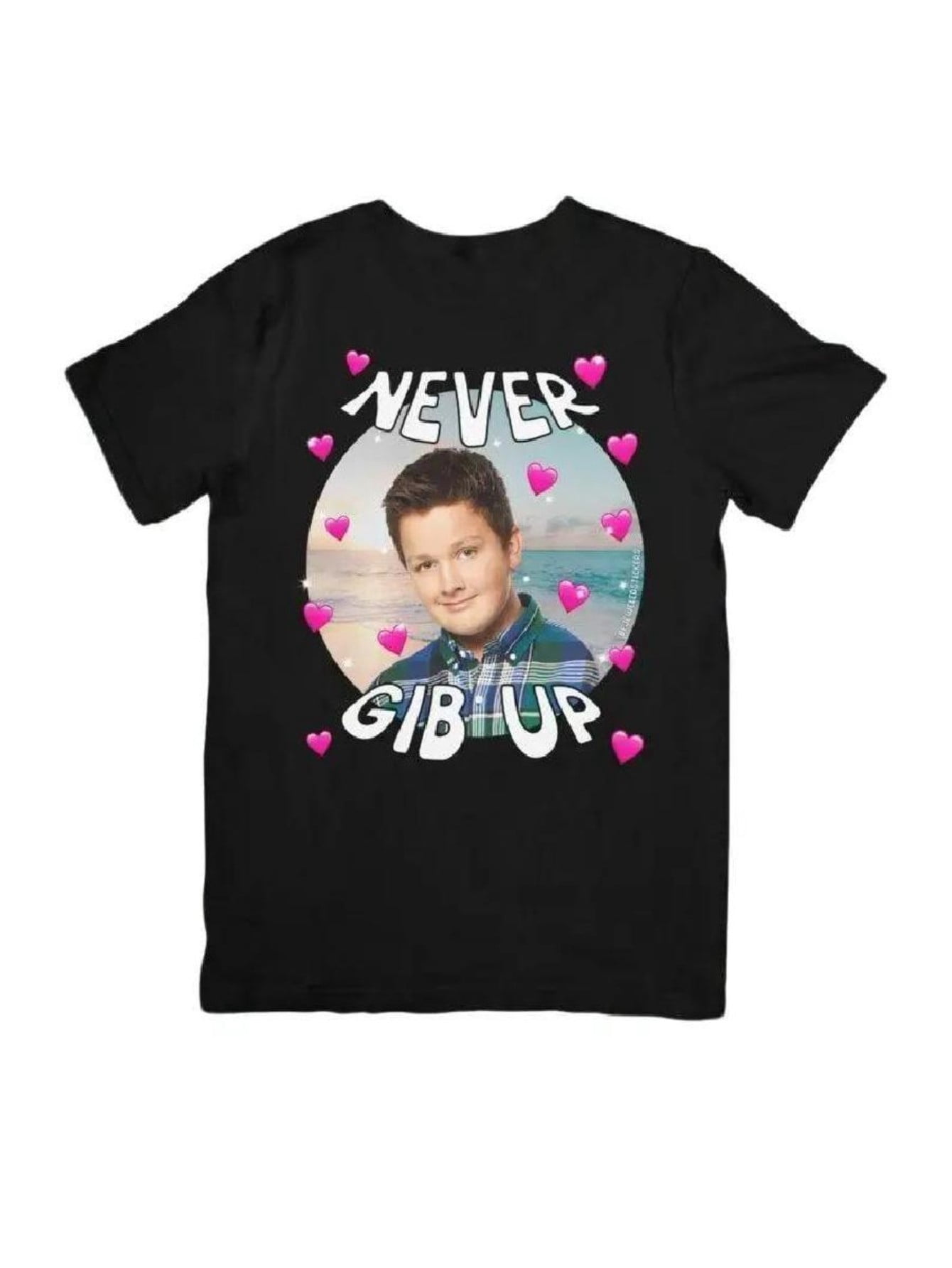 T-Shirt For Men Never Gib Up - Gibby Icarly Joke Funny Gen Z Shirt Dank ...