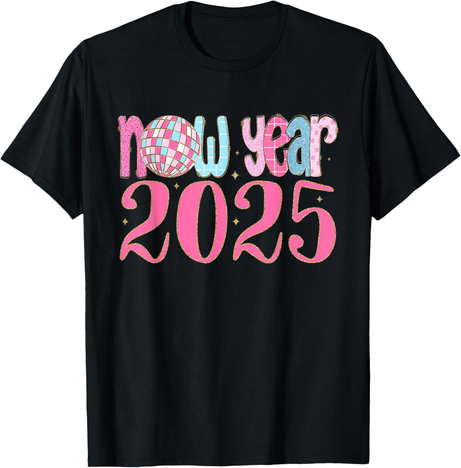 T-Shirt Pink Bow Happy New Year 2025 Girly Pajama - Walmart.com