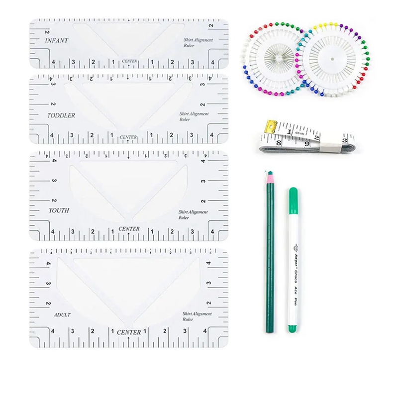 T-Shirt Ruler Guide PVC Shirt Alignment Tools Ruler for Adult Youth ...