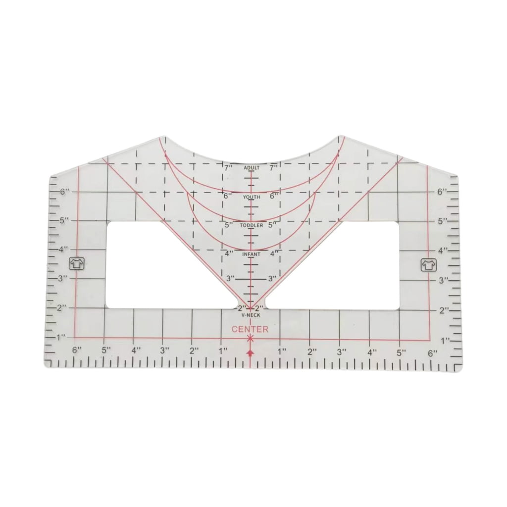 T-Shirt Ruler Guide for Vinyl Alignment, Acrylic T-Shirt Ruler to ...