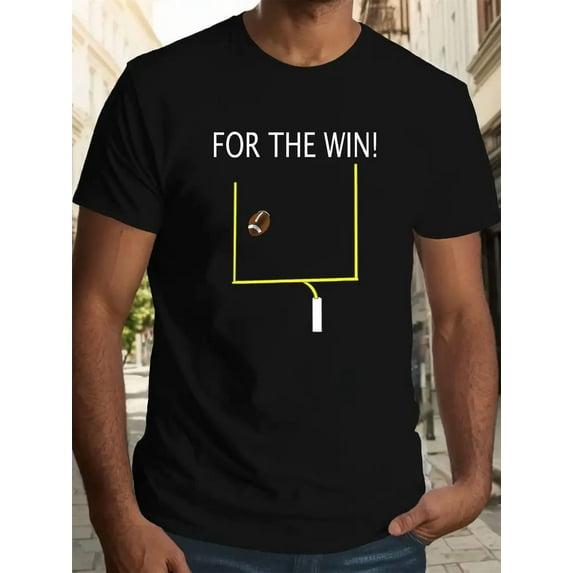 T Shirt Short-Sleeve Men s Black Field Goal Kicker Football T-Shirt, g ...