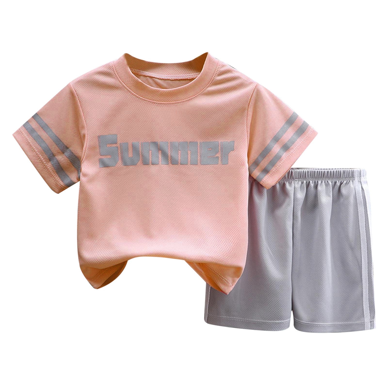 T-Shirt And Shorts Outfit Set Children's Short Sleevrunning Suit Casual ...