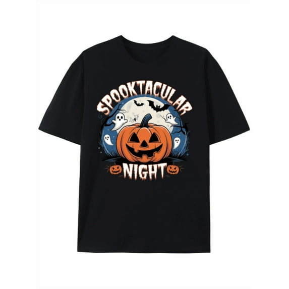 T-Shirt Spooktacular Night Halloween Pumpkin Ghosts T-Shirt, Unique ...