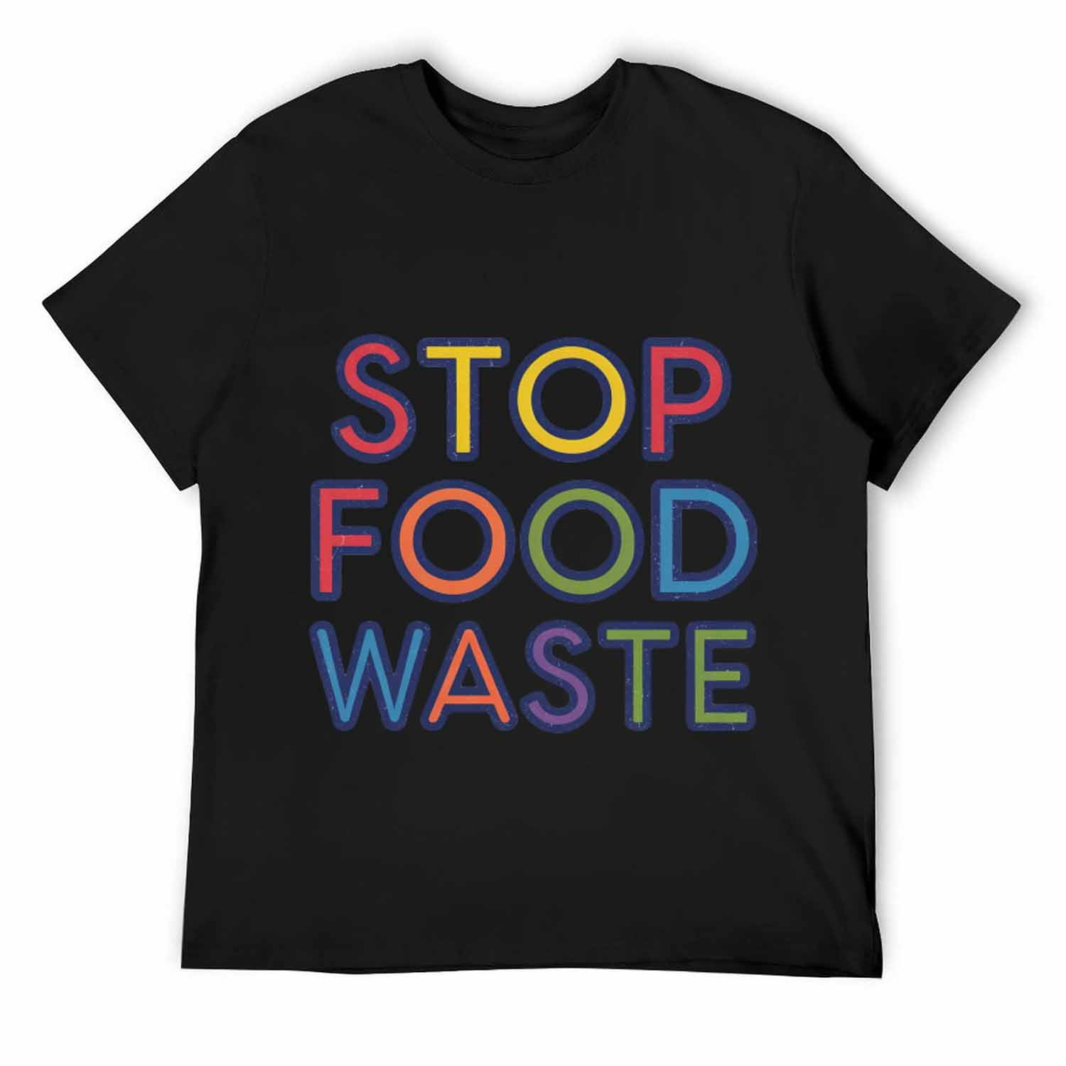 T-Shirt Stop Food Wastet shirt design chicken Simple One Word Funny ...