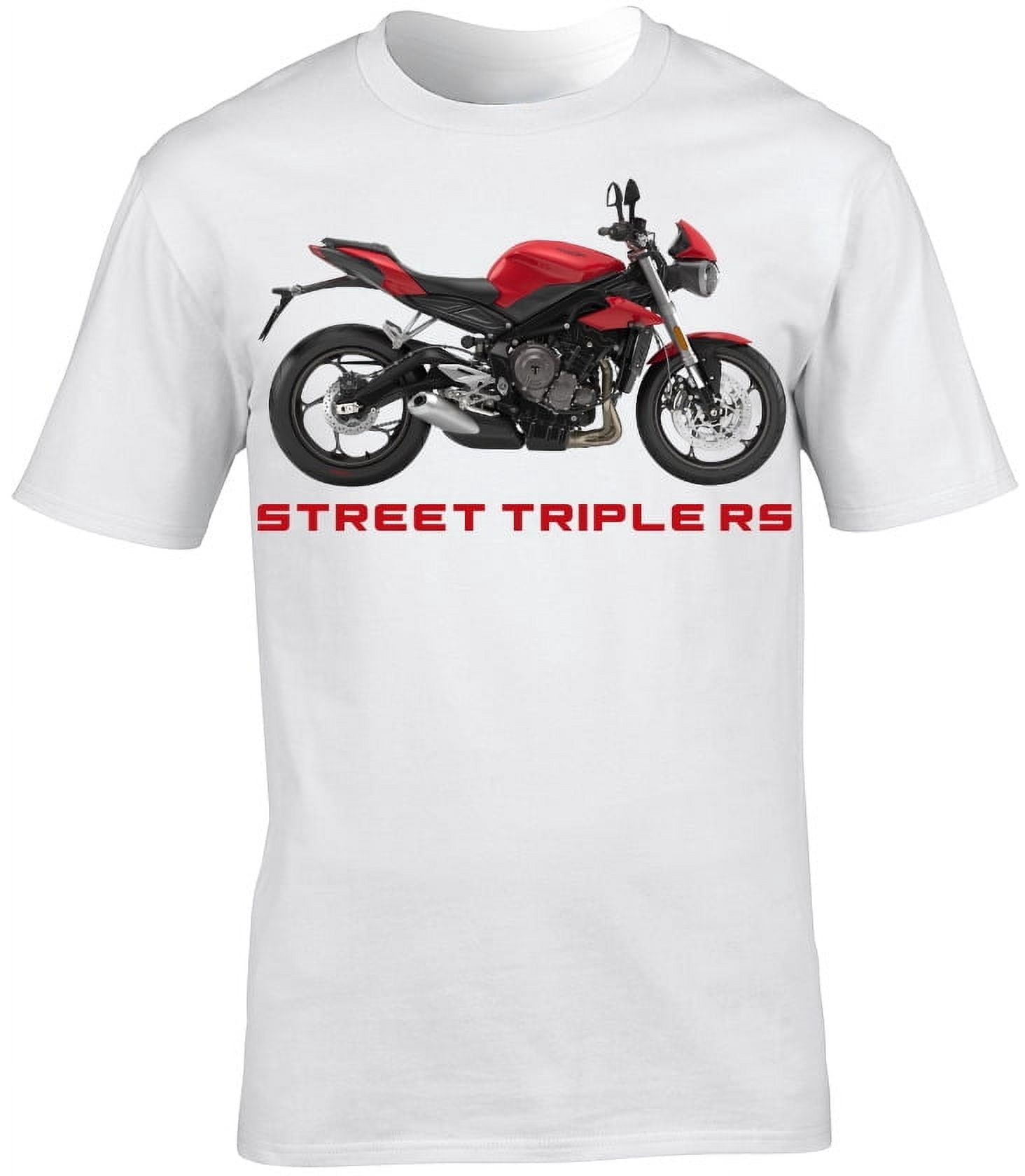 T-Shirt Street Triple RS Motorbike Motorcycle Biker Short Sleeve Crew ...
