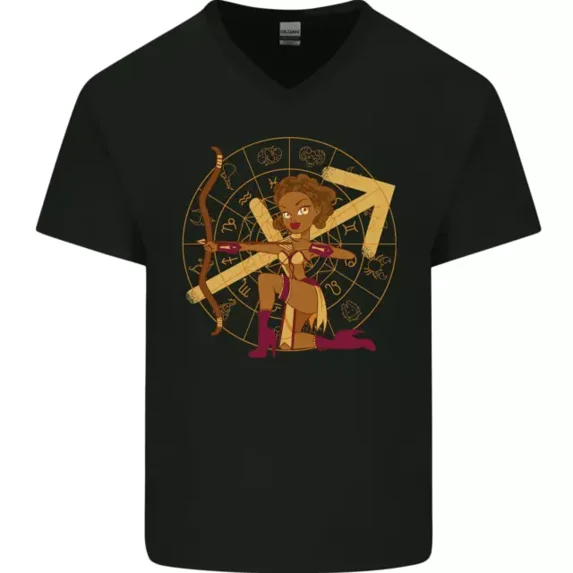T-Shirt With A Sagittarius Female Archer Star Sign Zodiac T-Shirt ...