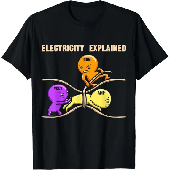 T-Shirt With Electrical Diagram Electricity Explained Ohms Watts T ...