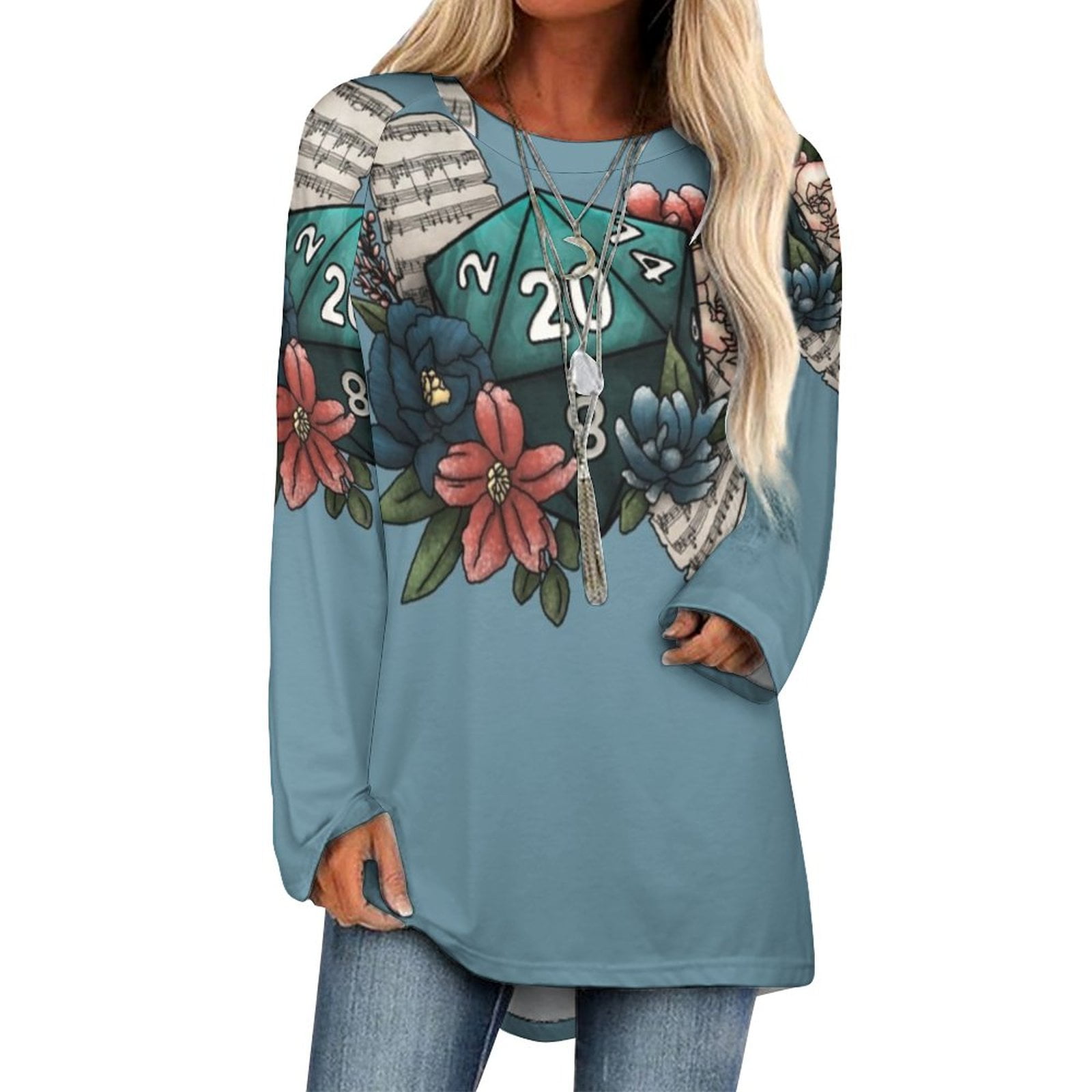 T-Shirt Women'S Bard Class D20-Tabletop Gaming Dice Ruffle Short Sleeve ...