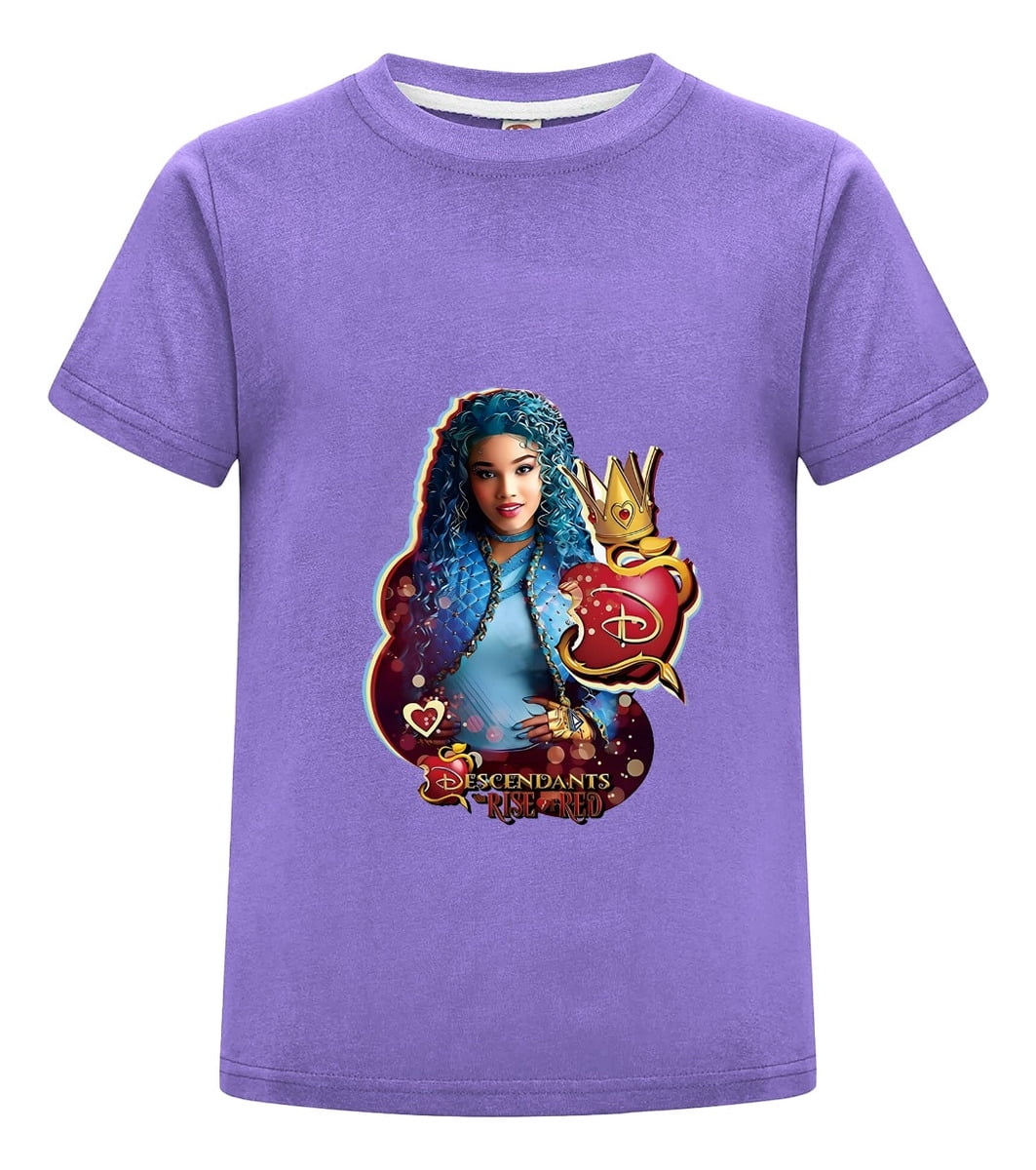 T-Shirt for Kids – Descendants 4 Red Character Design Short Sleeve Tee ...