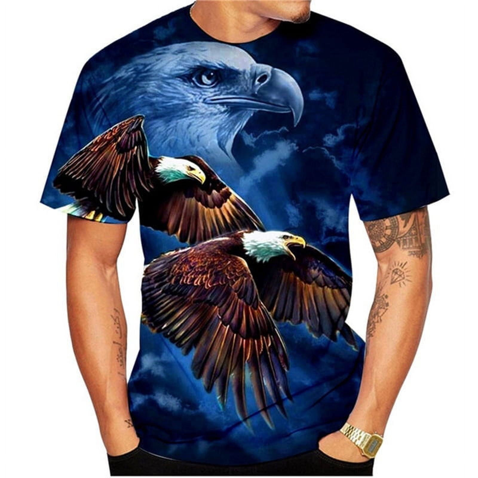 T Shirt for Men-3D Print Tshirt Men Funny Graphic Tees Men 3D Animal ...