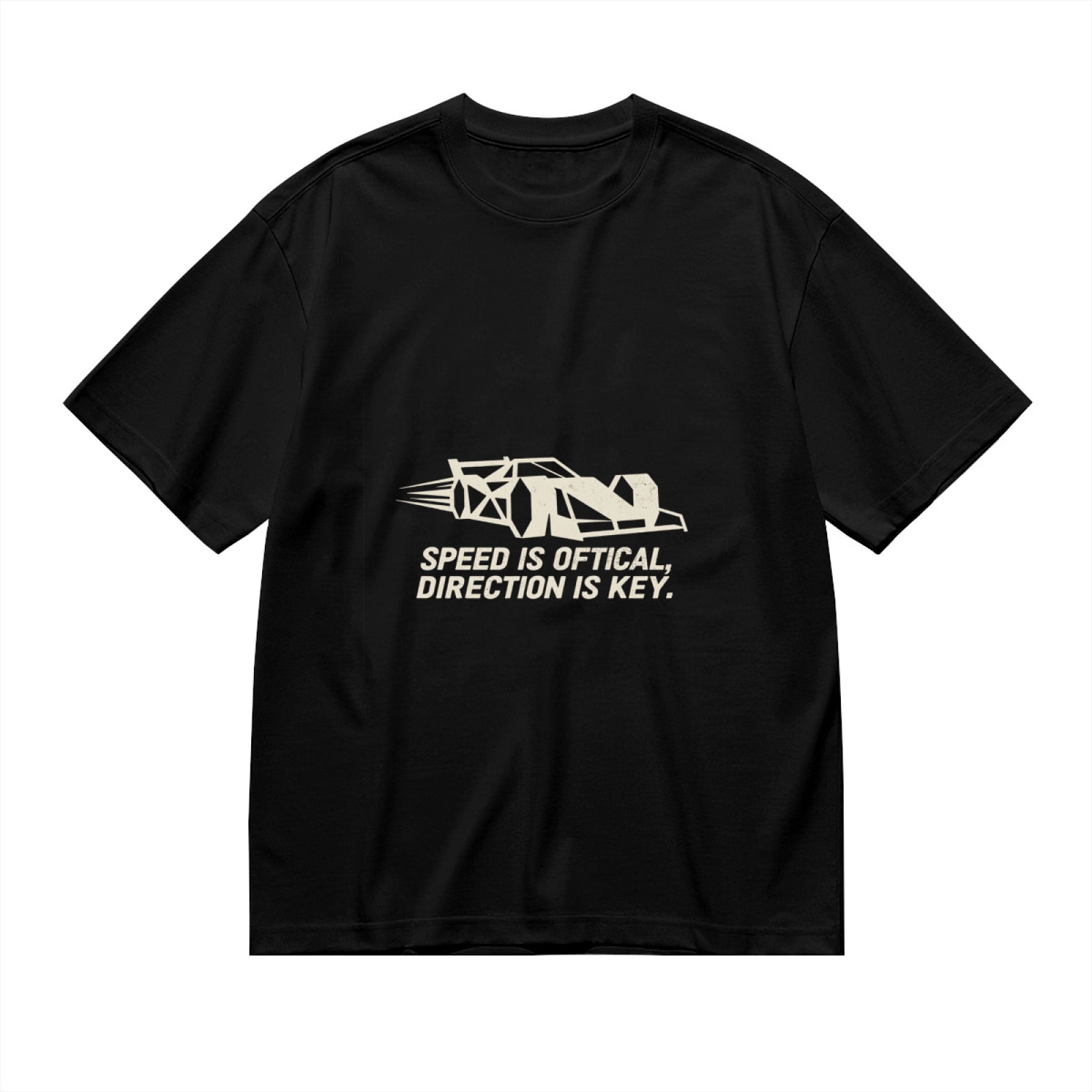 T Shirt for Men, Speed Is Optional Direction Is Key, Race Car Print 2 ...