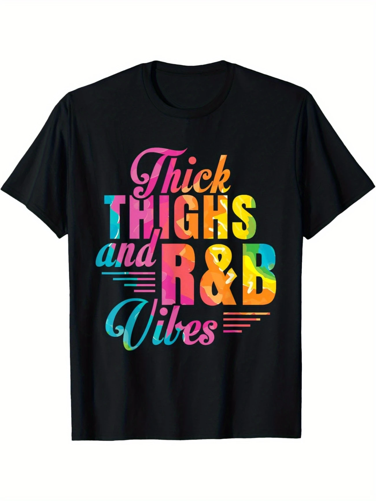 T-Shirt for Women, Geometric Pattern, Crew Neck, Short Sleeve, Regular ...