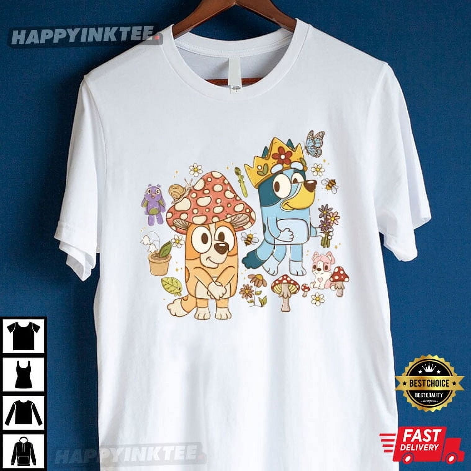 T-Shirts For Special Celebrations, Bluey Family Bluey And Bingo T-Shirt ...