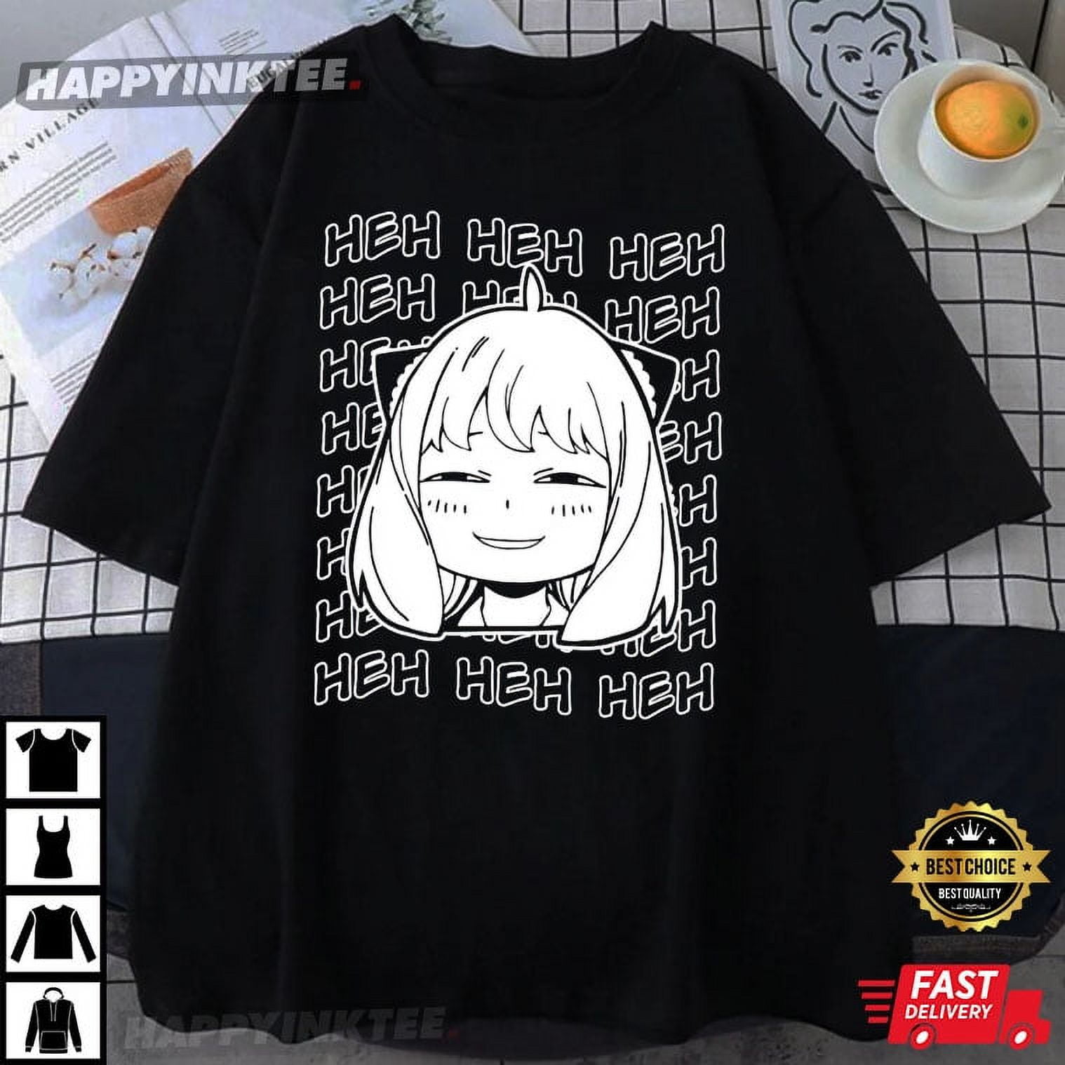 T-Shirts For Special Celebrations, Spy X Family Anya Heh Funny T-Shirt ...
