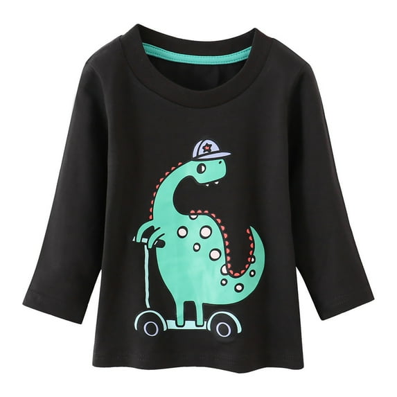 T Shirts for Boys Graphic Long Sleeve Shirt Boys Crew Neck Tees Fall ...