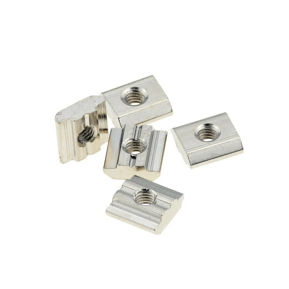 T Sliding Nut Block Square Nuts Nickel plating Aluminum for EU Standard ...
