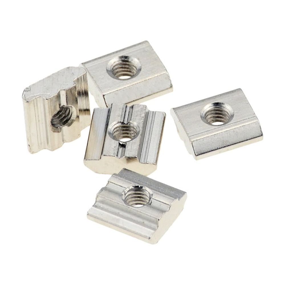T Sliding Nut Block Square Nuts Nickel plating Aluminum for EU Standard ...