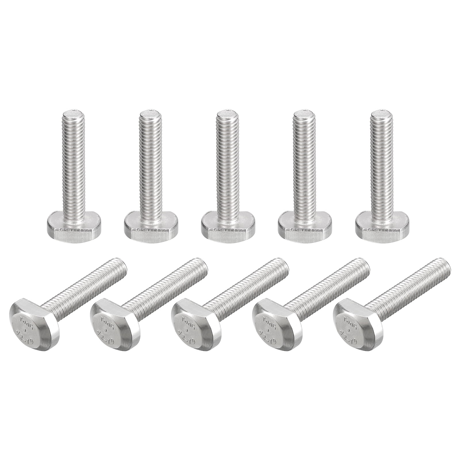 T-Slot Bolts, 10 Pack M5x25mm Drop-in Stud Sliding Bolts 304 Stainless ...
