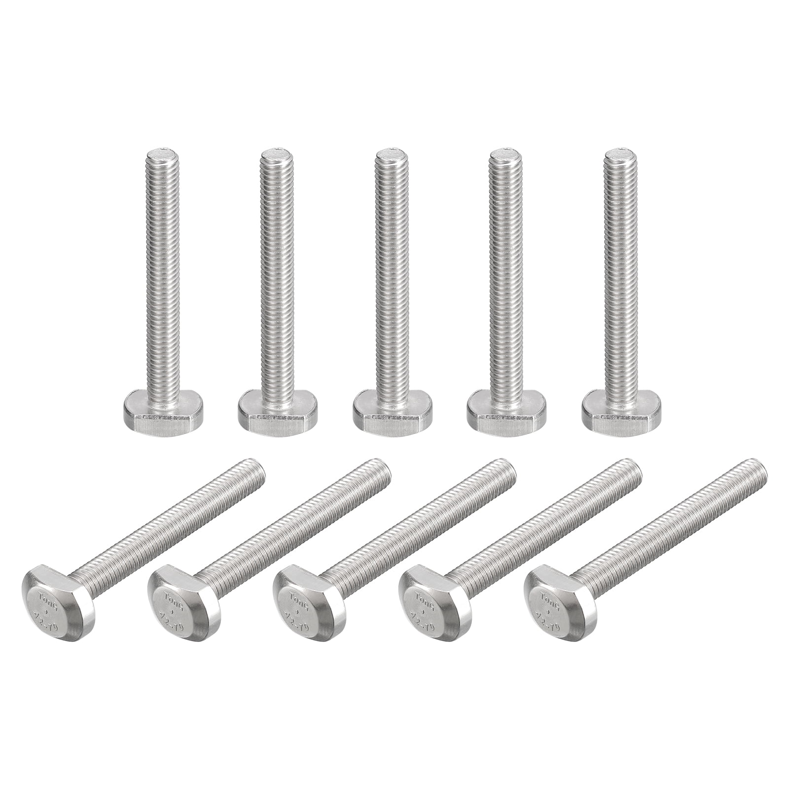 T-Slot Bolts, 10 Pack M5x40mm Drop-in Stud Sliding Bolts 304 Stainless ...