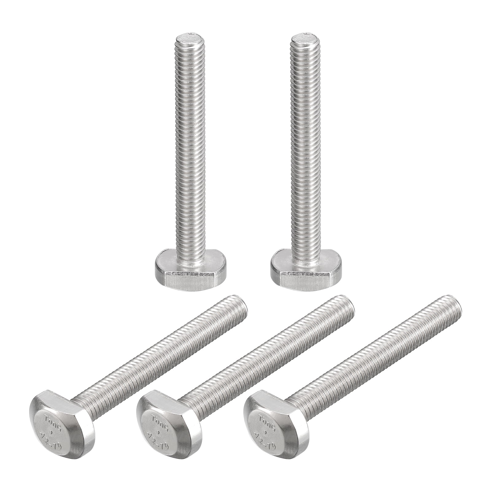 T-Slot Bolts, 5 Pack M5x40mm Drop-in Stud Sliding Bolts 304 Stainless ...