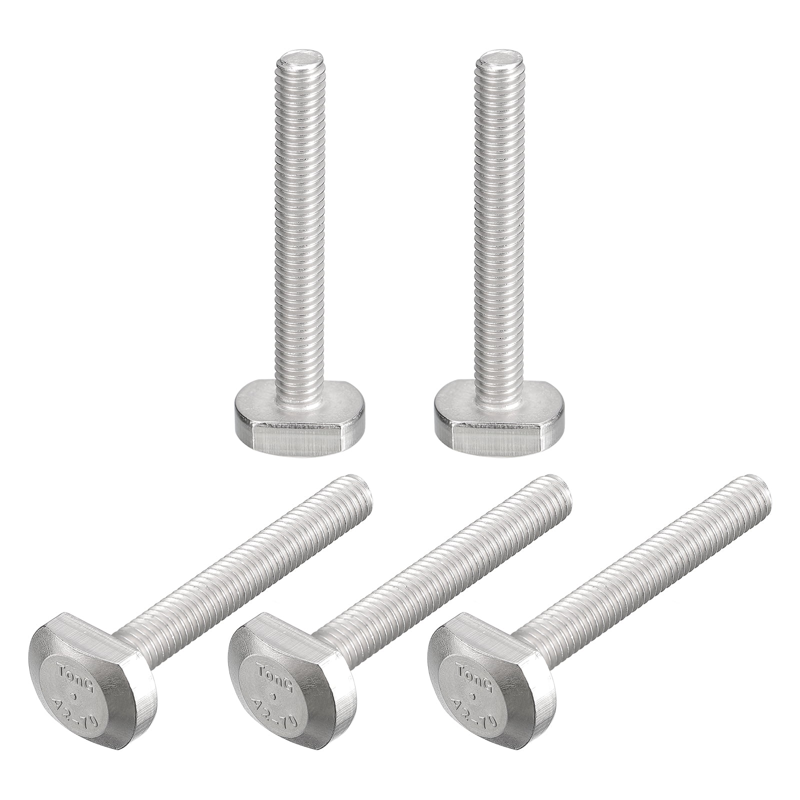T-Slot Bolts, 5 Pack M6x45mm Drop-in Stud Sliding Bolts 304 Stainless ...