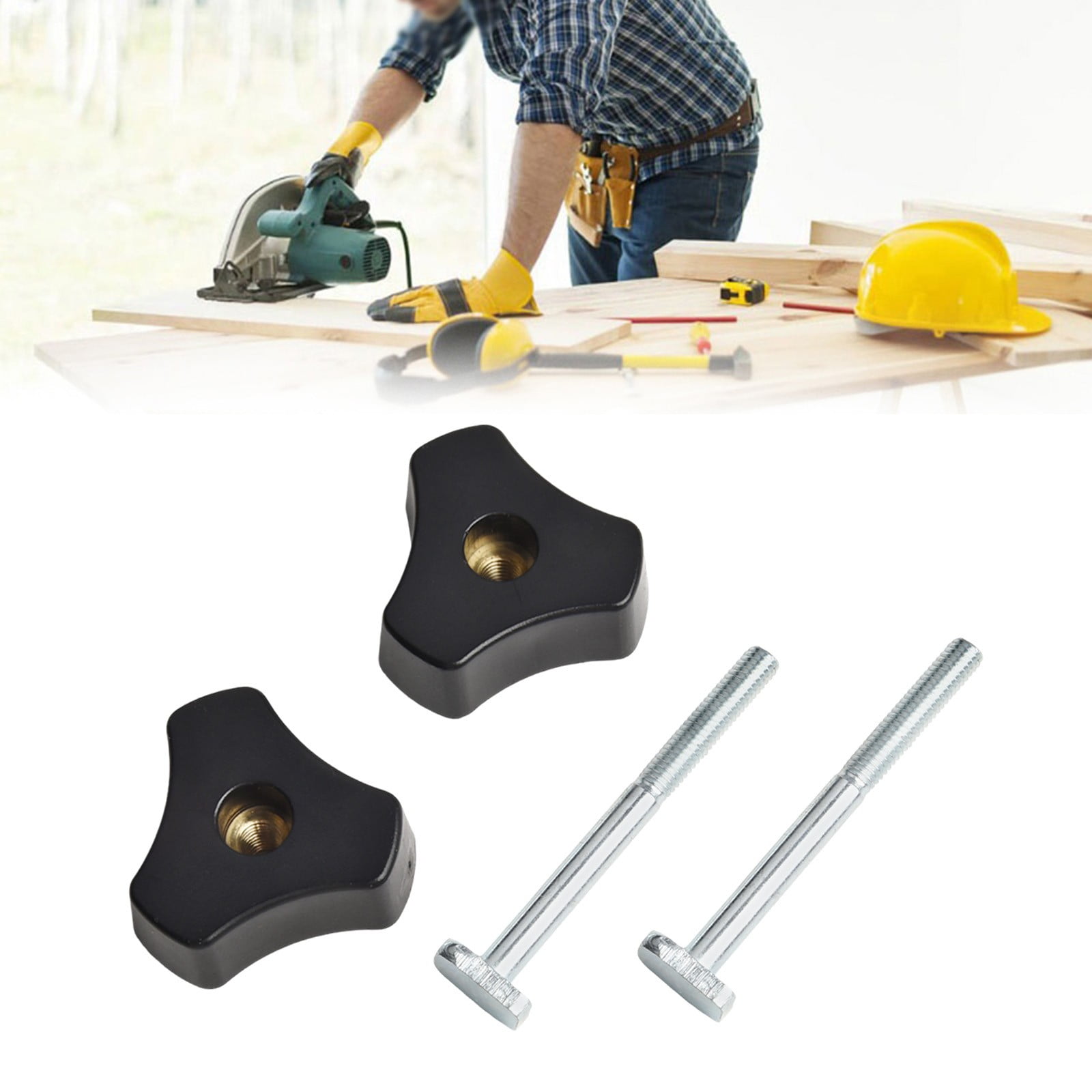 T Slot Bolts T-Track Bolts Knobs 4pcs Set Kits Lightweight Plastic M6 ...