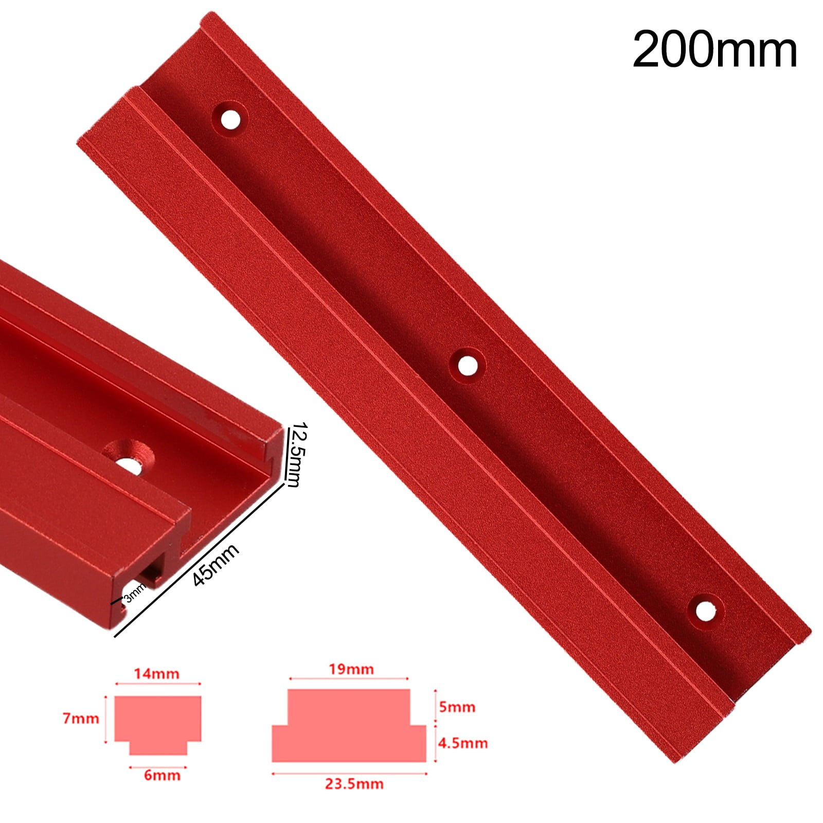 T-Slot Miter Track Jig Aluminum Alloy Miter 45 Type T-Track Slider T ...
