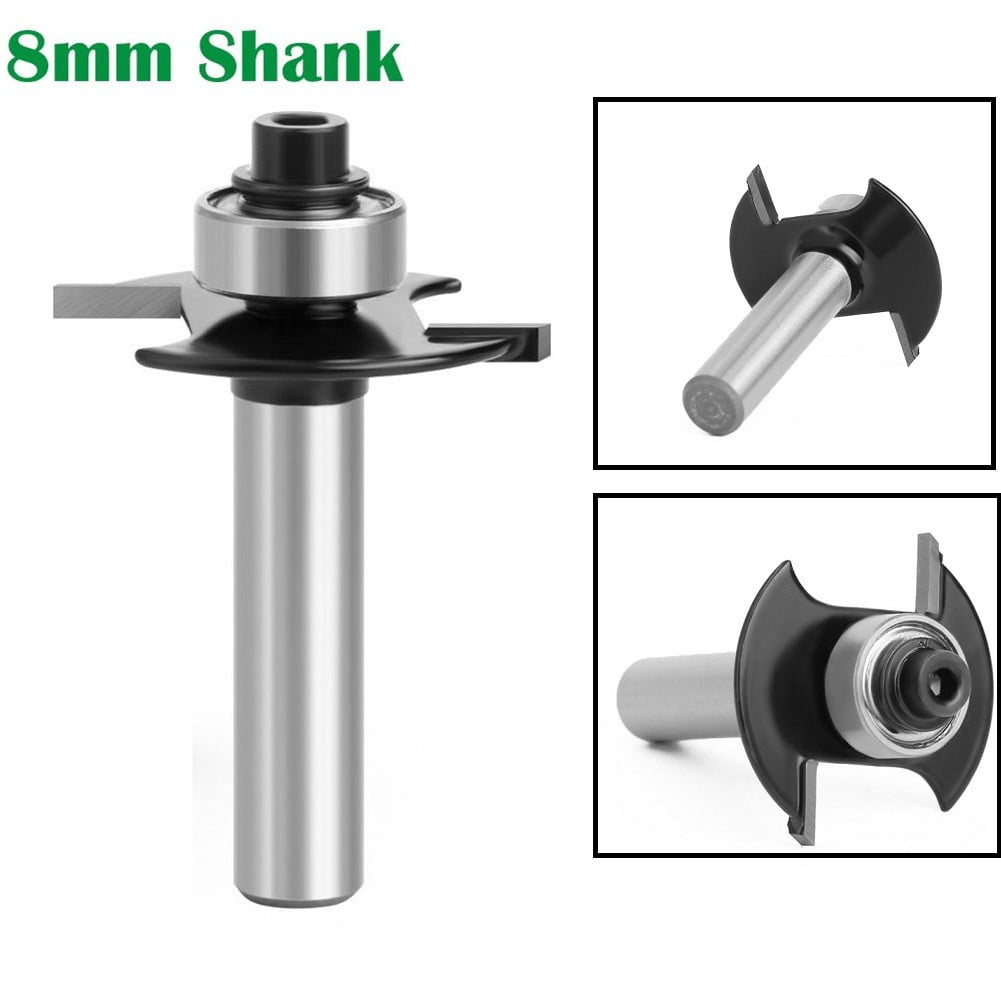 T Slot Router Bit 8mm Shank 2 Flutes HSS Grooving Biscuit Joint Slot ...