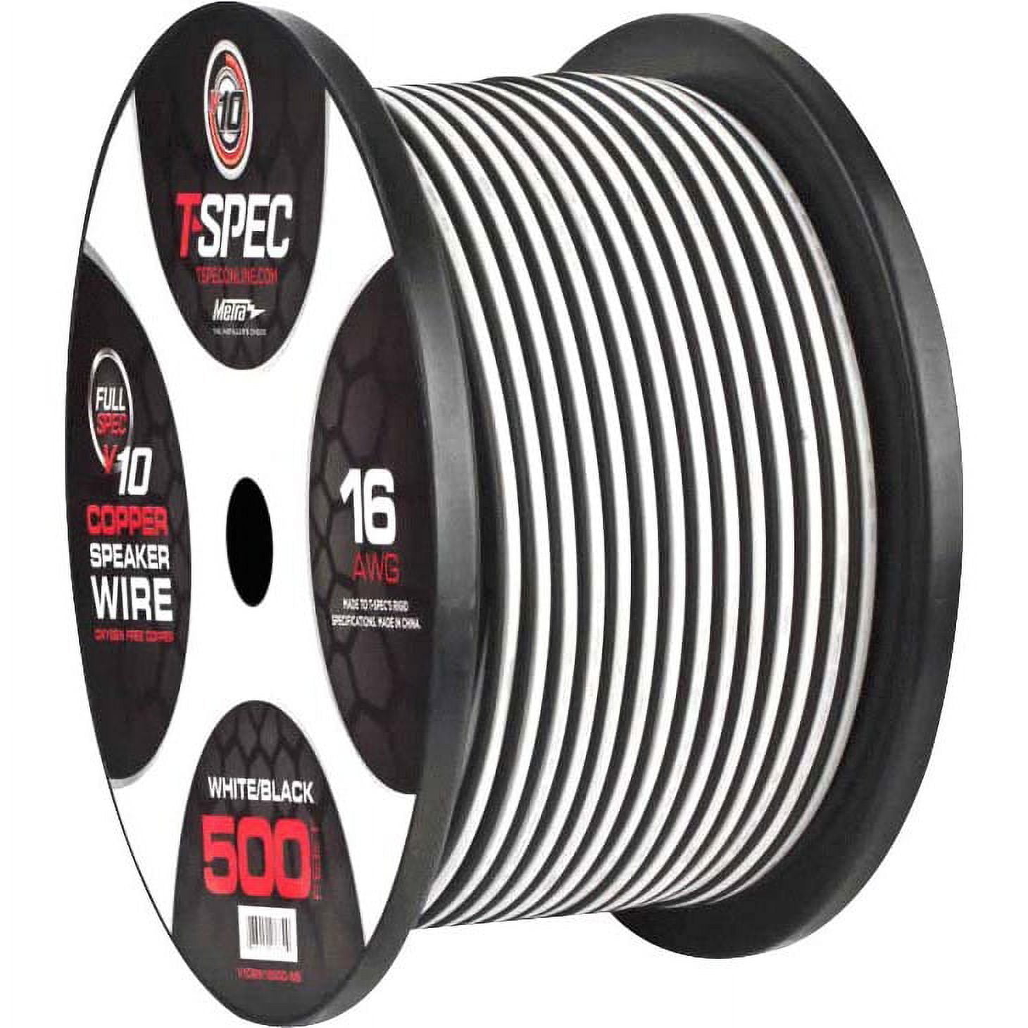 T-Spec V10 Series, Spools, Full Virgin Copper Speaker Wire, Meets CEA ...