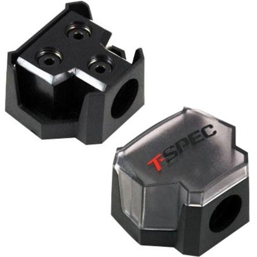 T-Spec v12 SERIES, BLOCK 2 Position DISTRIBUTION BLOCK, 1/0 AWG In, 1/0 ...