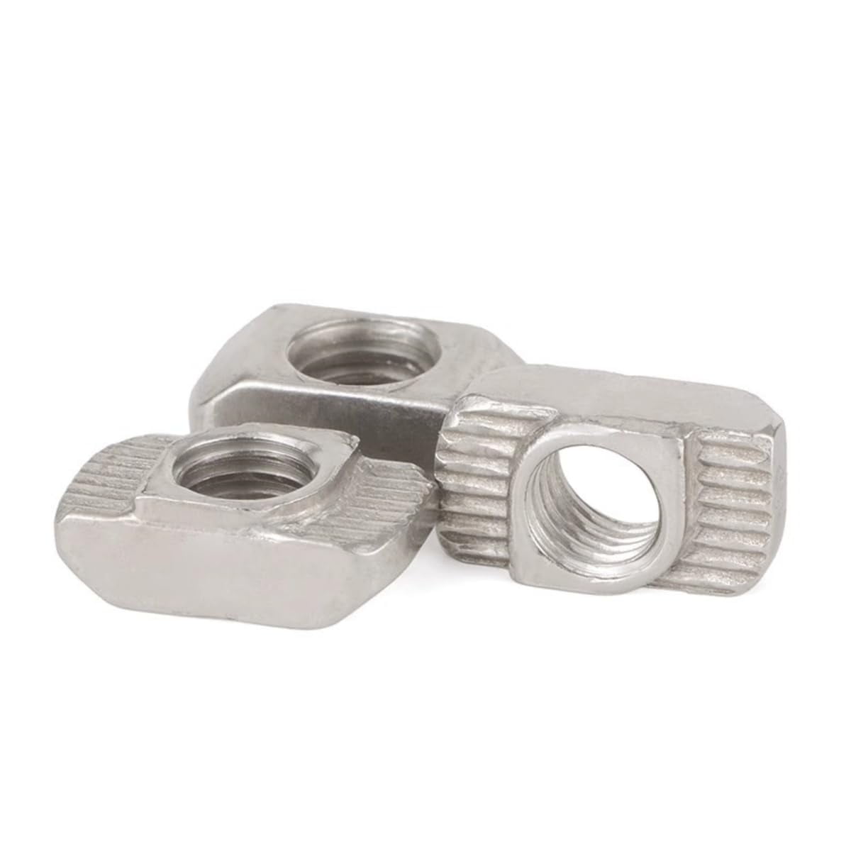 T Spring Nut, Silver European Standard Aluminum Slot Carbon Steel ...