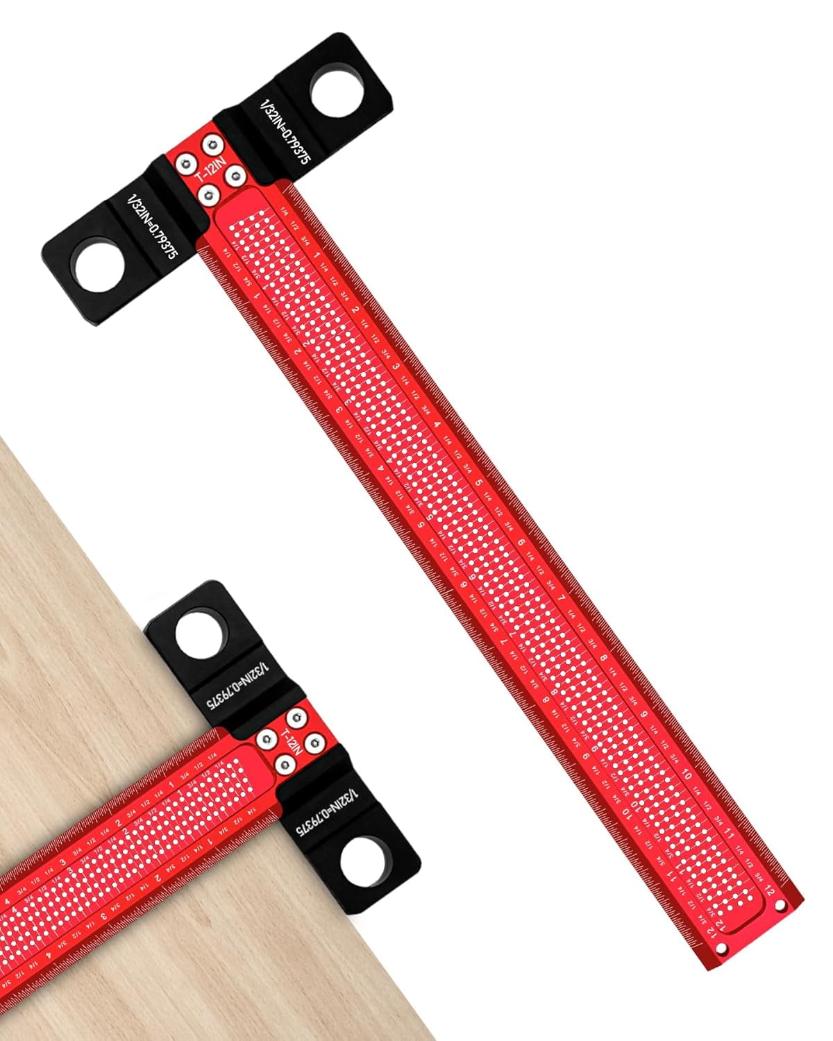 T Square Ruler 12 Inch, Precision Woodworking Parallel Scriber ...