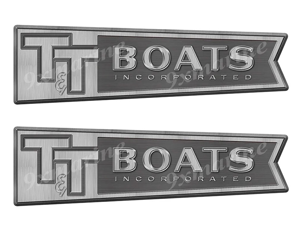 T&T Boats Stickers "3D Vinyl Replica" of originals - 10" long - Walmart.com