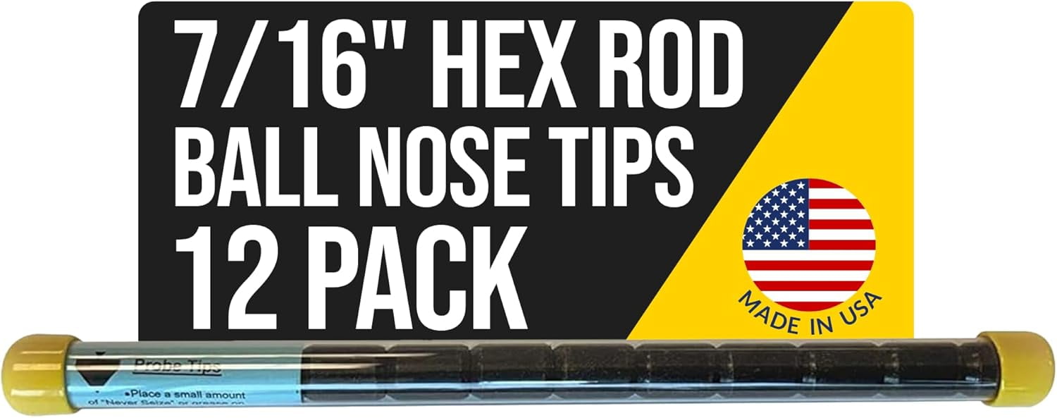 T&T Tools Ball Nose Tips for 7/16 Inch Soil Probe Rods – Replacement ...