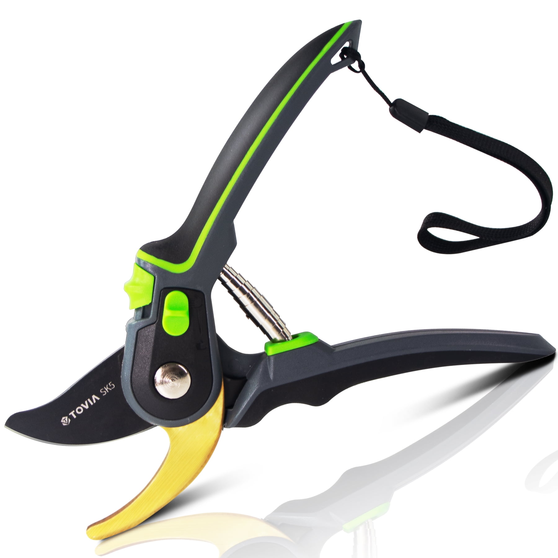 T TOVIA 8 Inch Professional Pruning Shears, Garden Pruners Two Gears ...