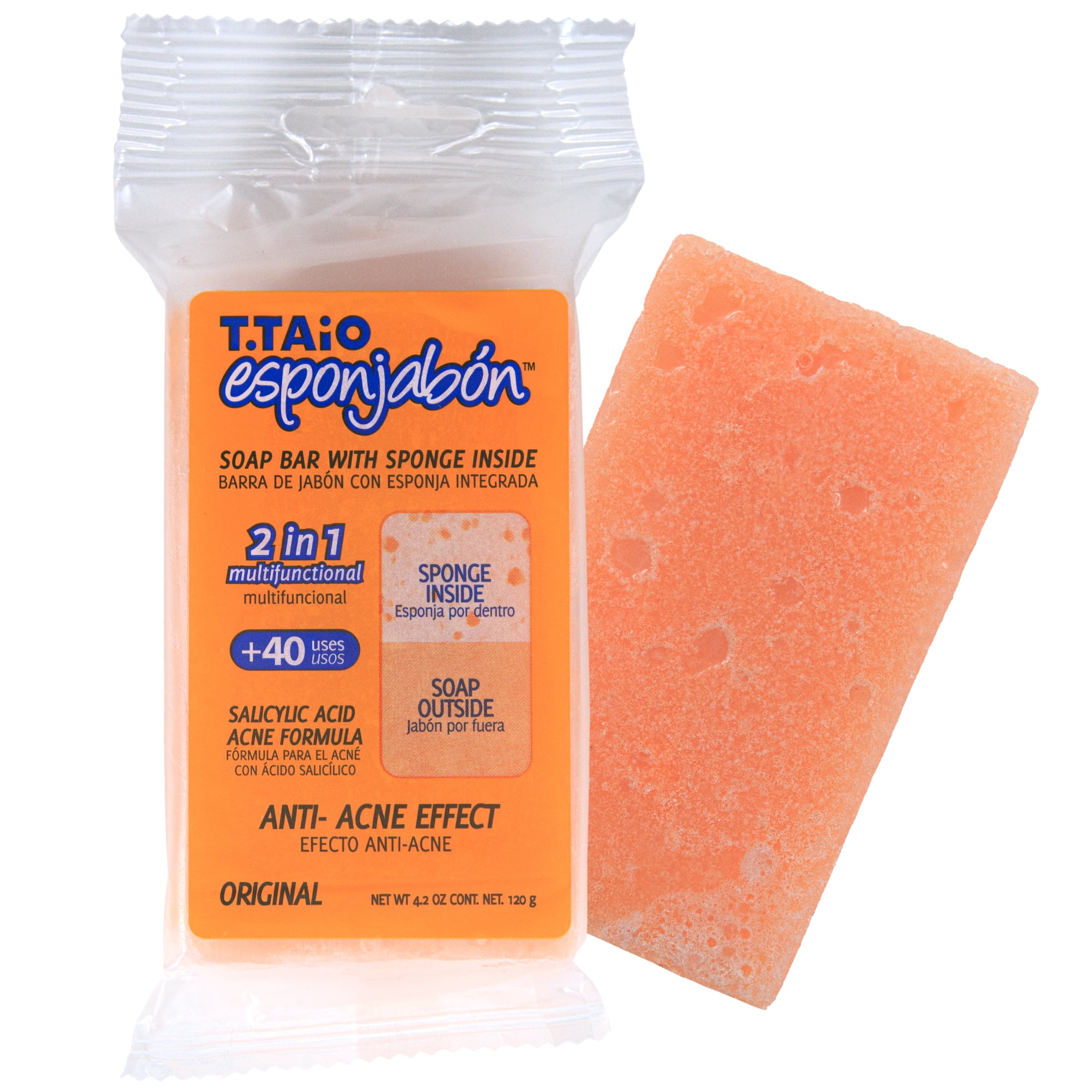 T. Taio Esponjabon Body Cleansing Sponge with Salicylic Acid for Anti ...