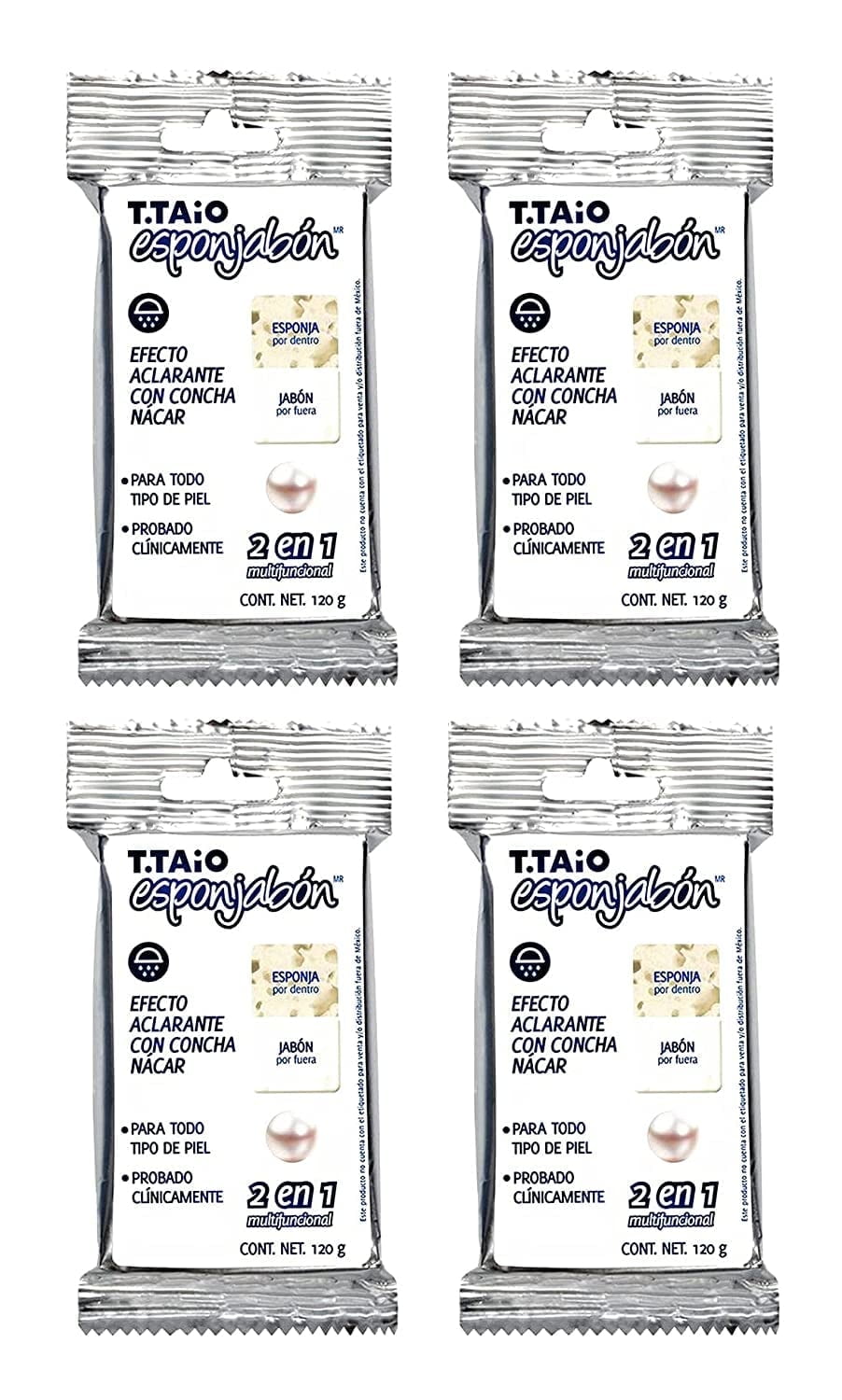 T.Taio Esponjabon, Mexican Mother Pearl Sponge Soap, Concha Nacar, 4 ...