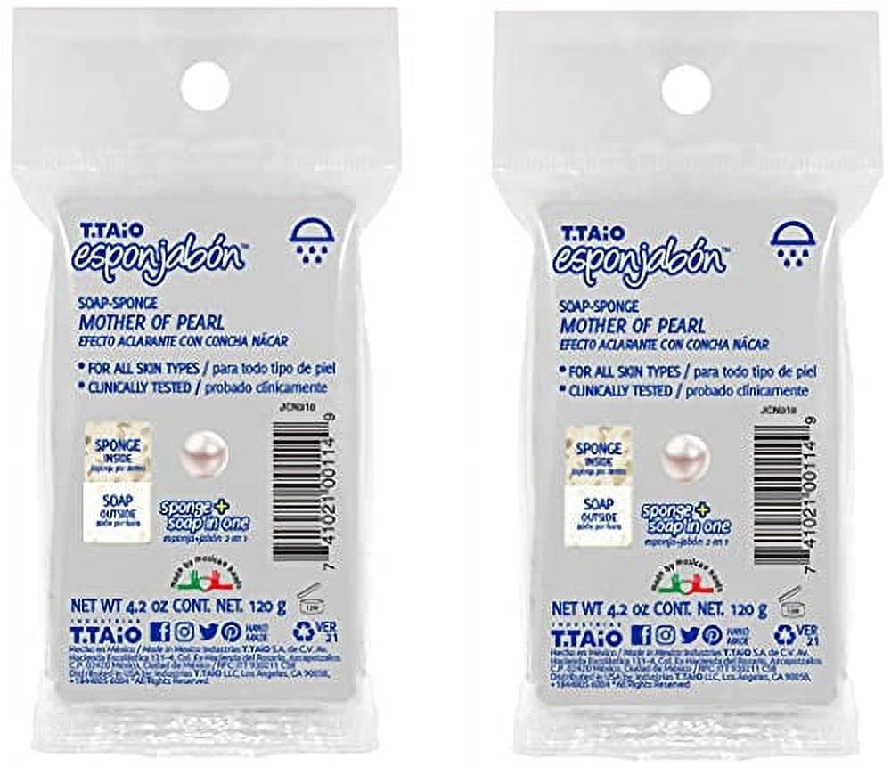 T.Taio Esponjabon Sponge Soap Concha Nacar,2 Pack - Walmart.com