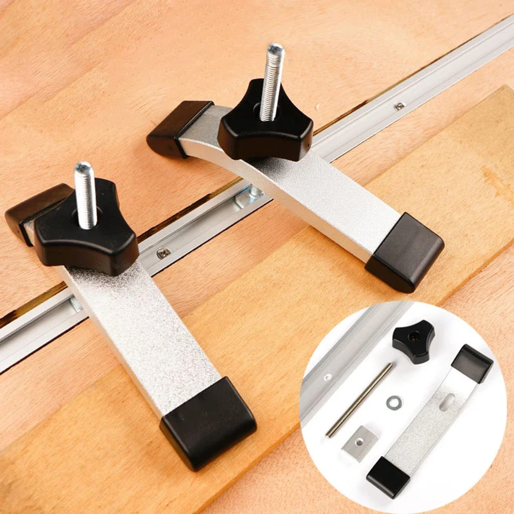 T-Track Hold Down Clamp with T Bolts Silder Aluminum Alloy Woodworking ...