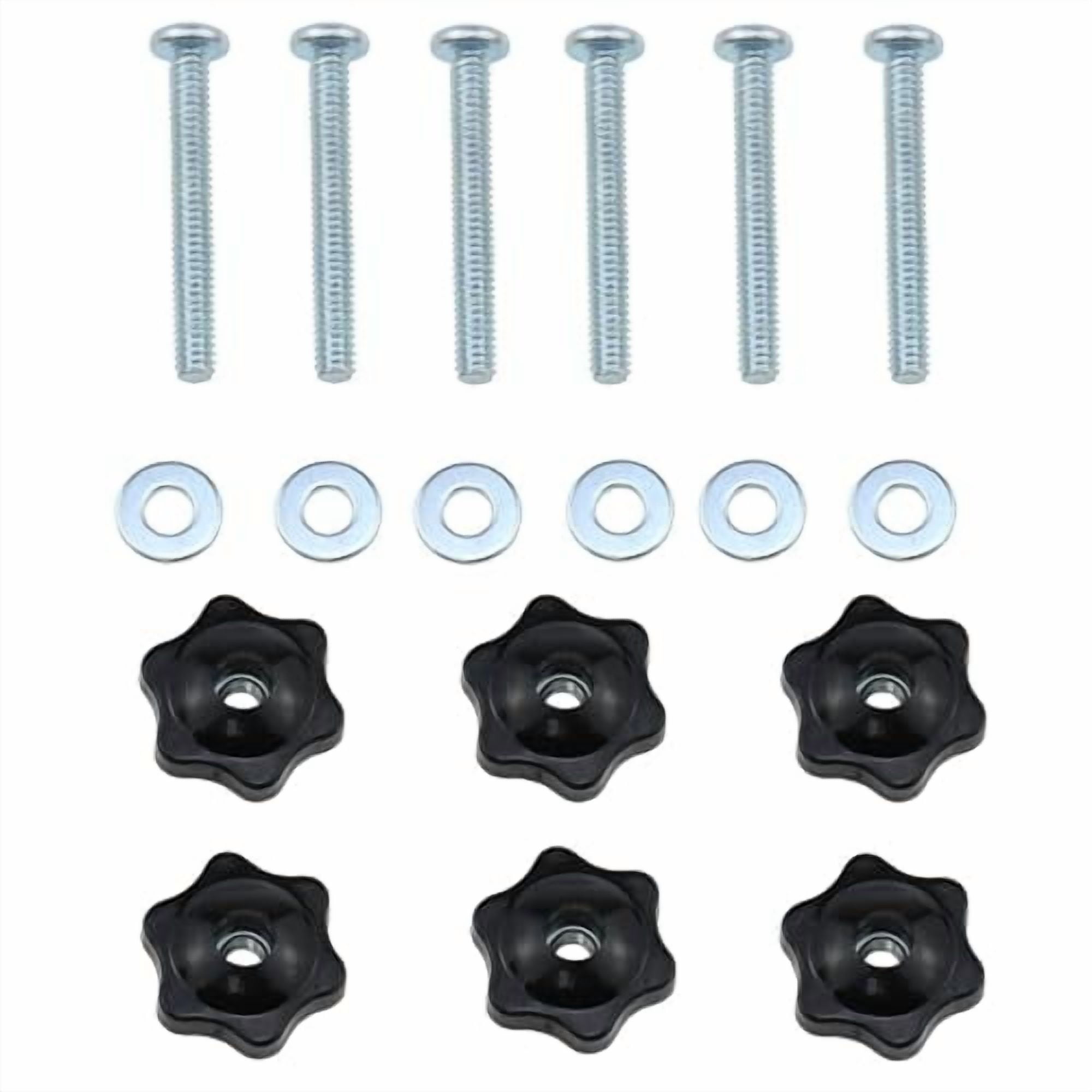 T-Track Knob Kits 1/4-20 x 2“and 1/4" Black hex Hand Nuts Plus 1/4 ...